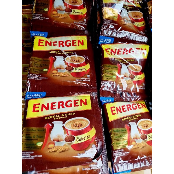 Energen cereal renceng new packaging 34 gr x 10pcs/ date palm energy 30 ...