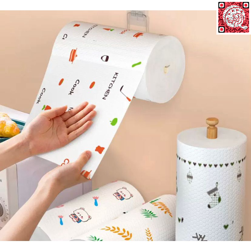 BIG ROLL 100 Sheets /Reusable Kitchen Towel/Washable Kitchen Cloth ...