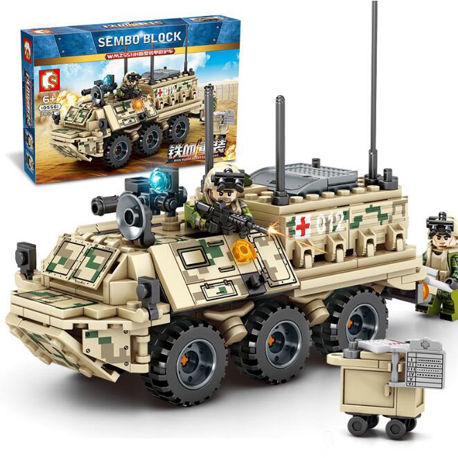 105561 308pcs military medical rescue vehicle ambulance weapon army ww2 ...