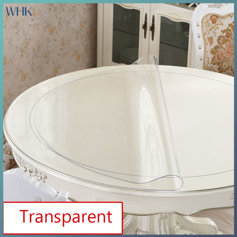 Round transparent PVC table mat with two patterns optional Foldable ...