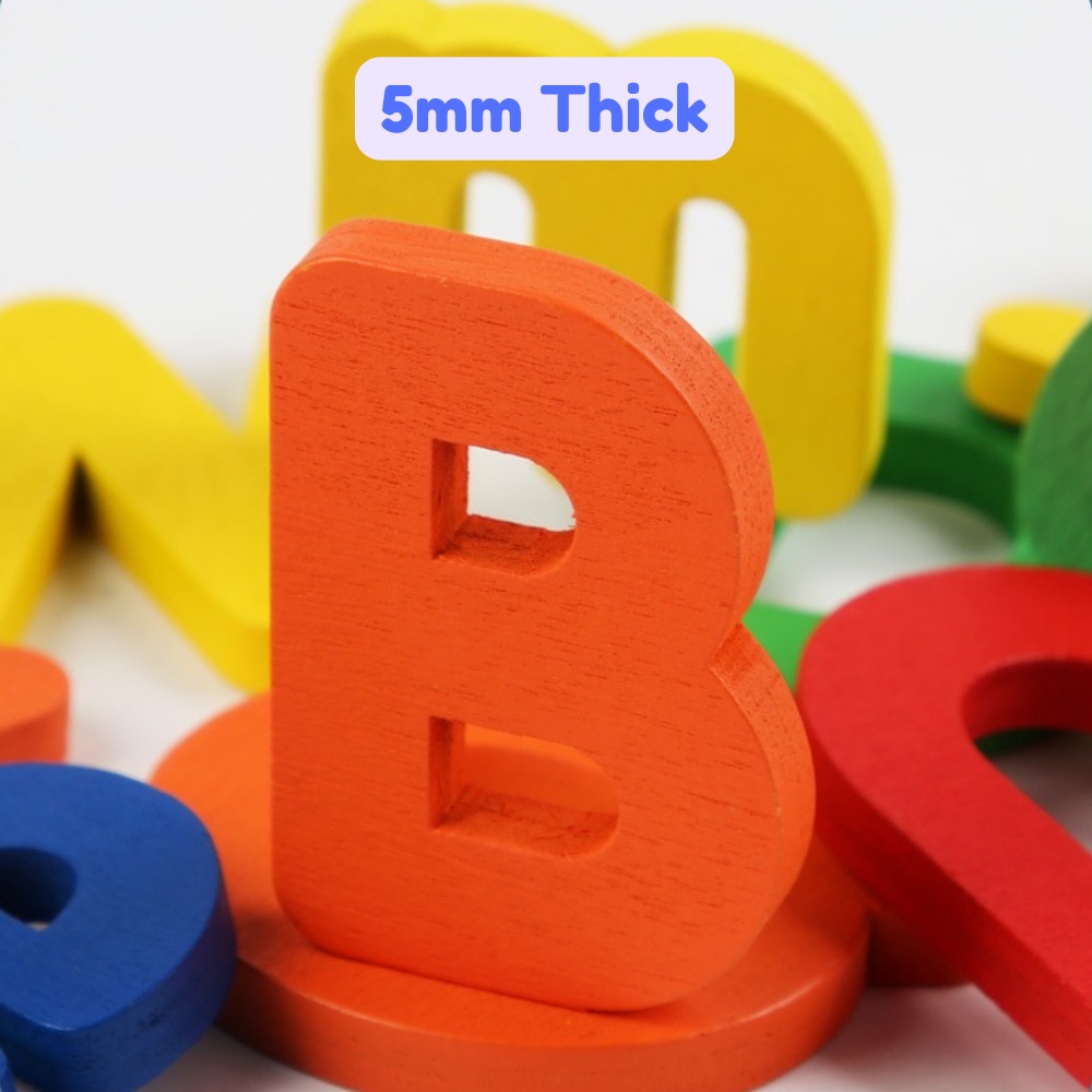 Wooden Alphabet Box Set 3D Alphabet Kids Early Learning Montessori ...