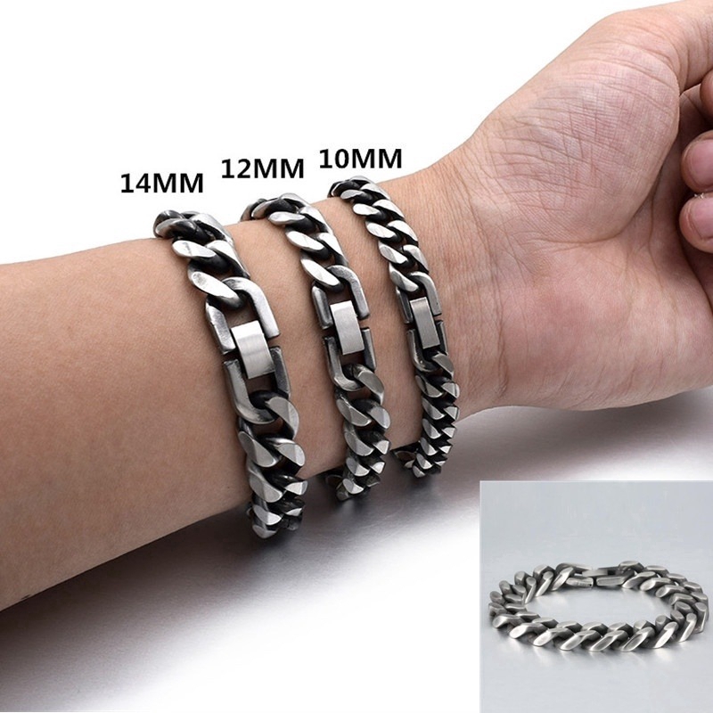 Brand new fashion titanium steel antique finish bracelet,retro style ...