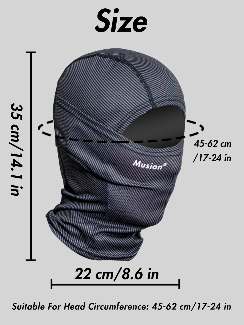 Musion Original Balaclava Fashion Print Sweat-absorbent Breathable Face ...