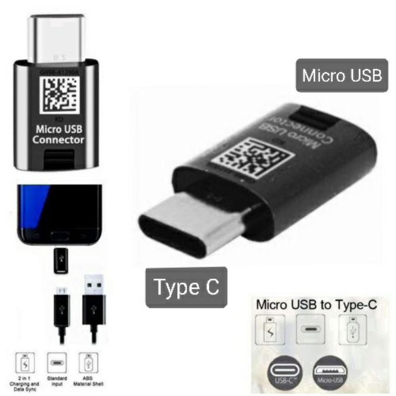 Samsung connector Micro USB to USB type C port converter Adapter ...