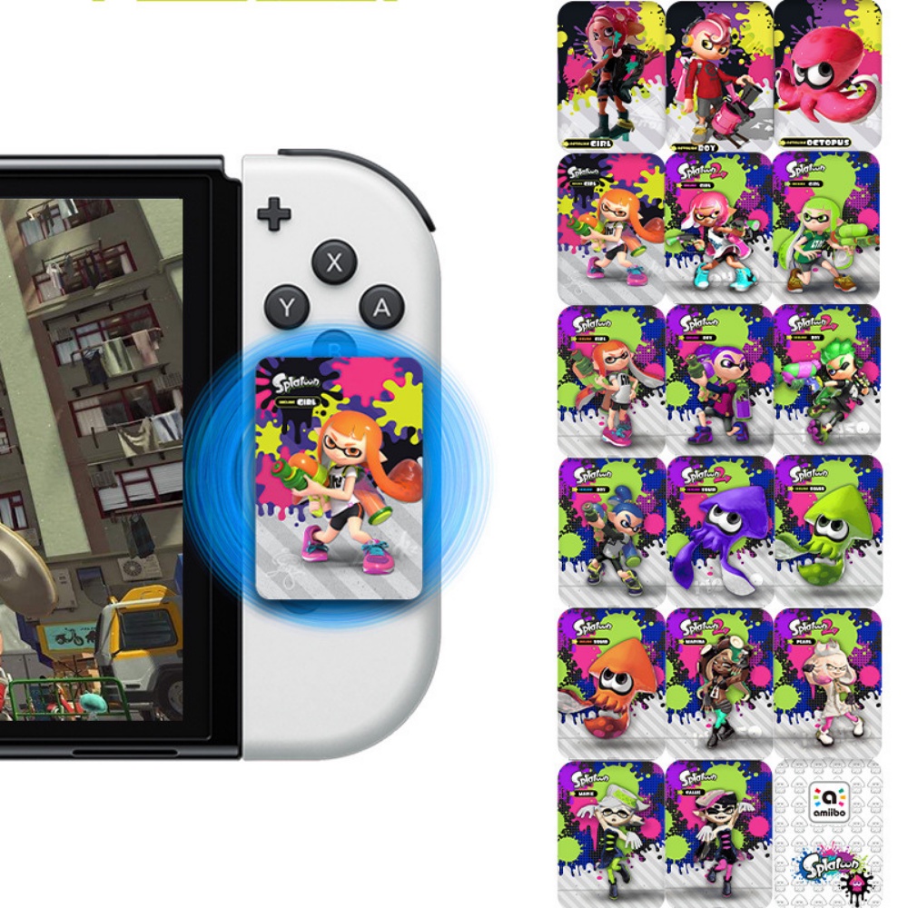 17Pcs Splatoon 3 2 1 NFC Amiibo Card For Nintendo Switch Oled & Switch NS WiiU 3DS Game Props ...