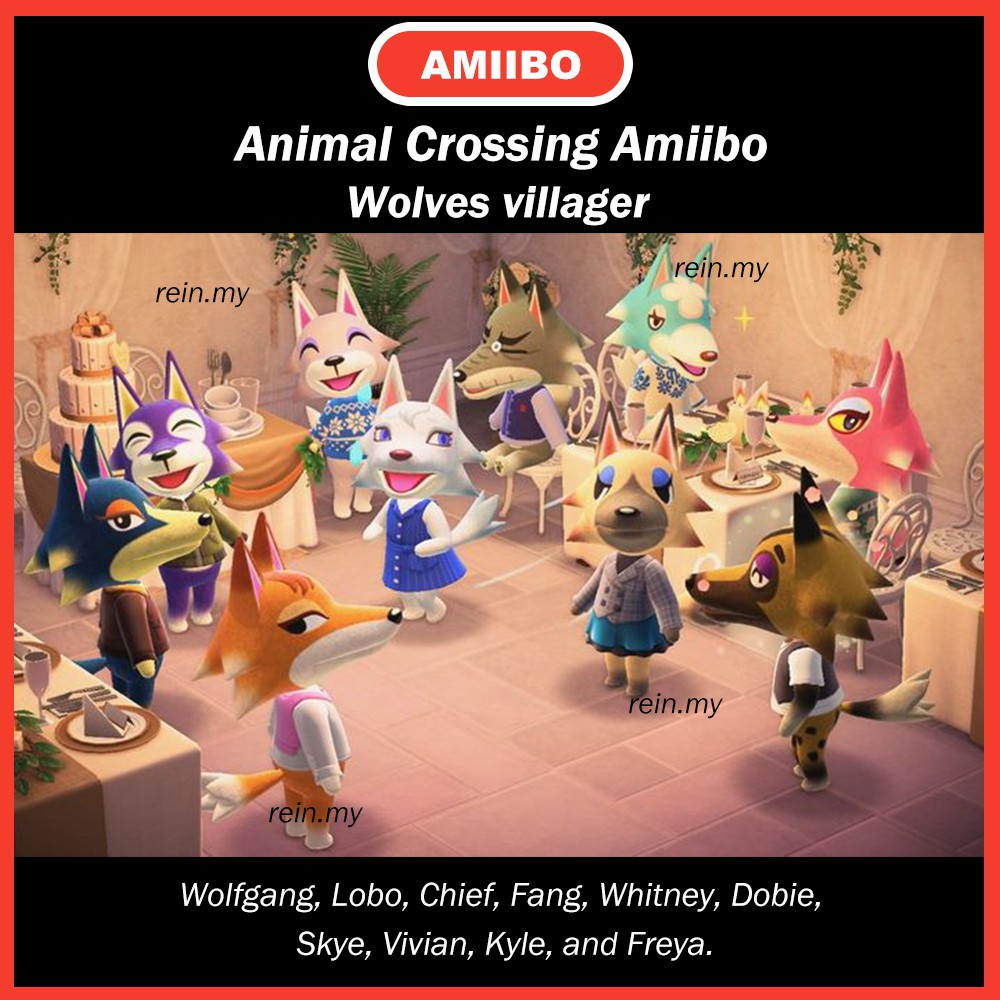 Animal Crossing Amiibo Tokens Wolve Wolfgang Lobo Chief Fang Whitney ...