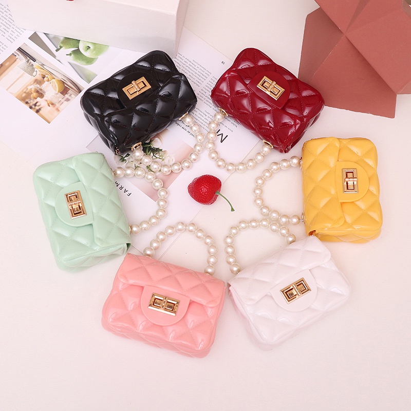Kids PVC Jelly Purses and Handbags Cute Girls Mini Crossbody Bag Little ...