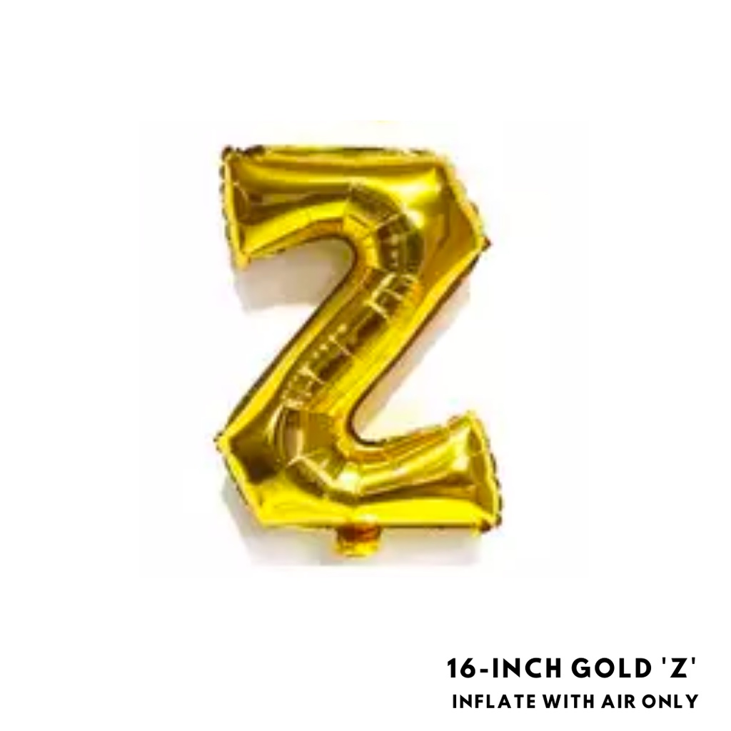16-inch Gold Letter Foil Number Foil Balloons Air [READY STOCK IN SG ...