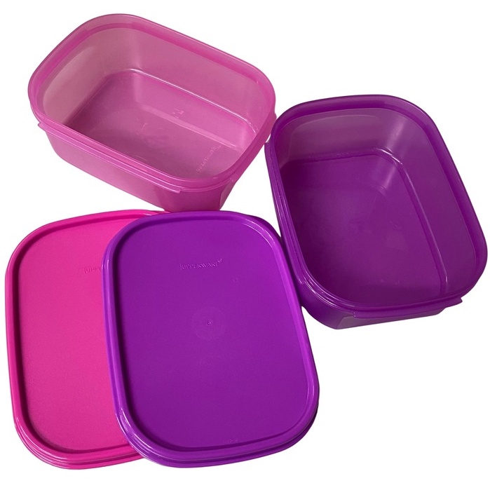 Tupperware Purple Violet Rectangle Box x2 #Food #Storage #Lunch #Box ...