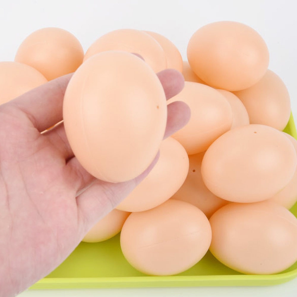 10 Pcs Fake Eggs for chicken5.5*4cm Dummy Eggs Farm Animal Supplies ...