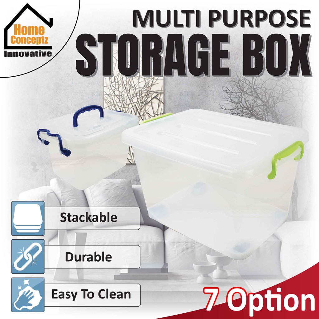 Transparent Storage Box with Multi-Capacity Pption, Lockable, Multi ...