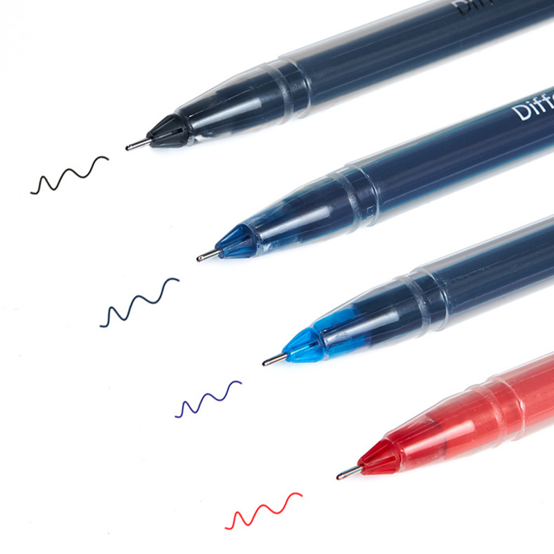 4/12pcs Gel pen 0.5mm fine point Black,red,deep blue,crystal blue ink ...