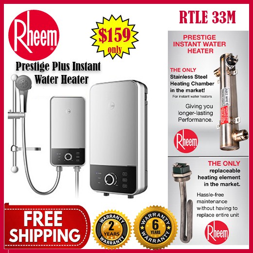 Rheem Rtle 33m Prestige Plus Instant Shower Heater New Arrival Free
