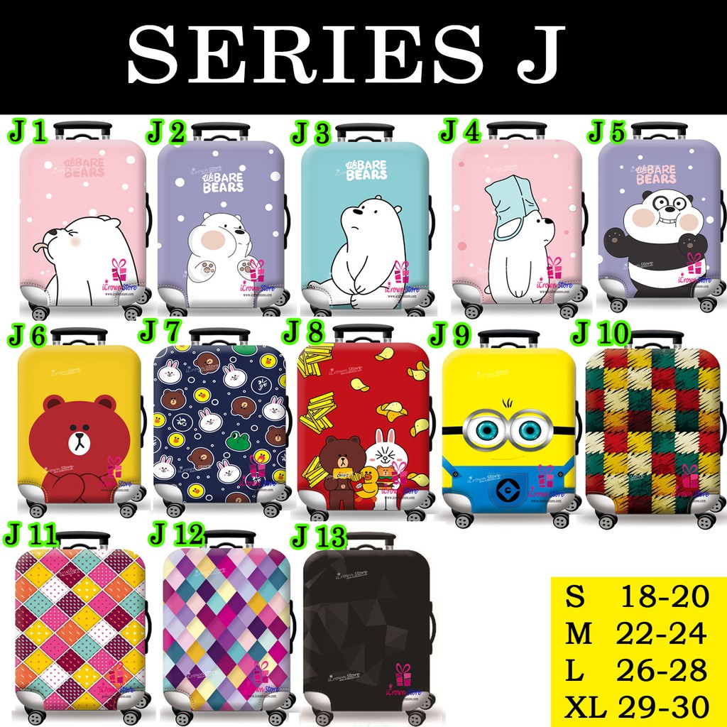 Luggage bag protector cover SERIES J | Shopee Singapore