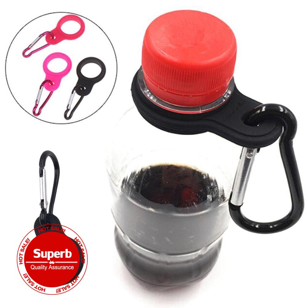 Silicone Water Bottle Ring Buckle Carabiner Drink Bottle Holder Hook ...