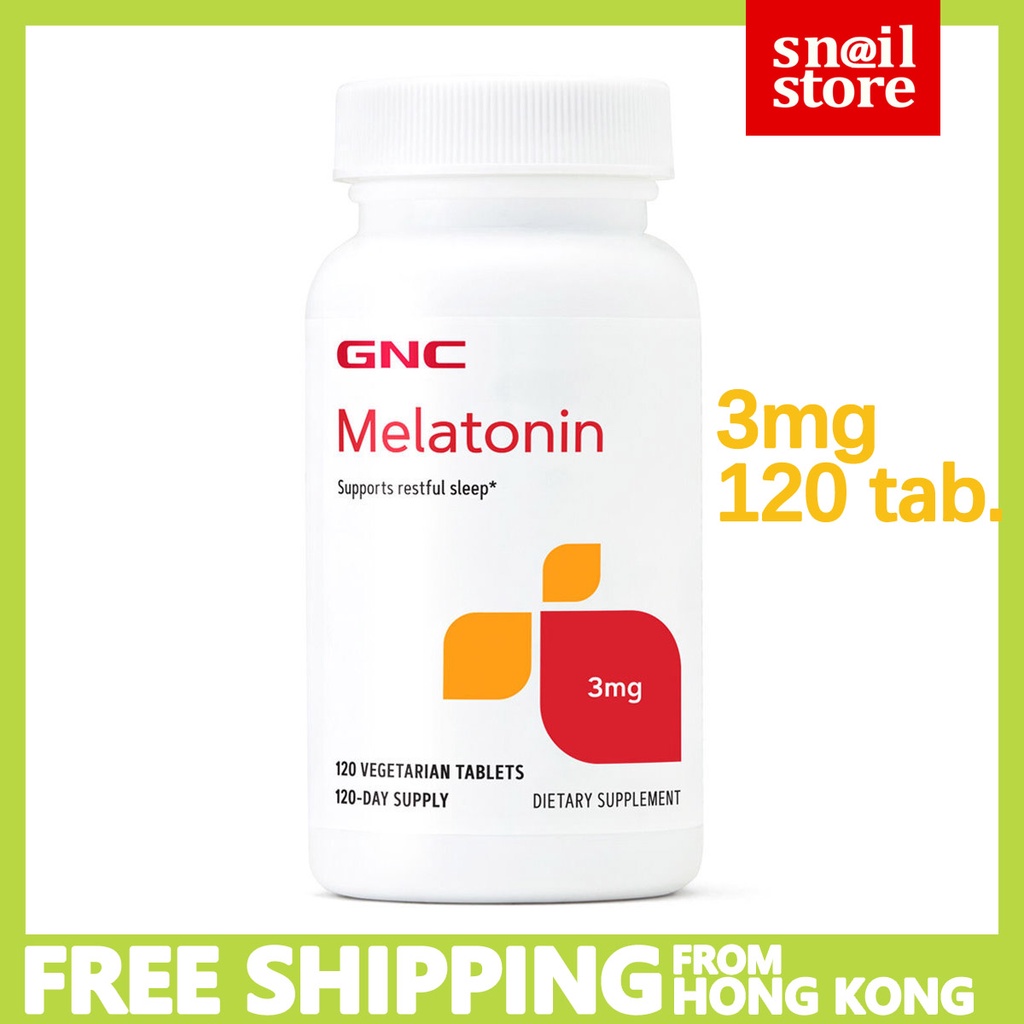 GNC Melatonin 3MG （EXP 2026）Supports restful sleep 120 vegetarian ...