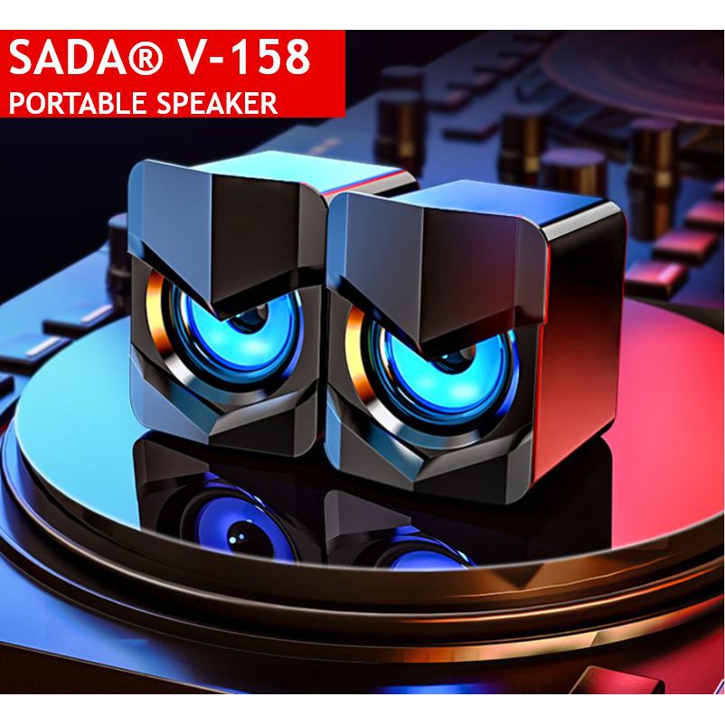 SADA Mini Portable USB2.0 Subwoofer Small Speaker with 3.5mm Audio Plug ...