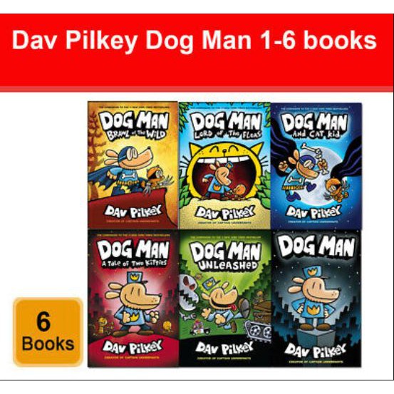 [SG READY STOCK] [6 HardCover Books] - Dav Pilkey Dog Man Collection ...