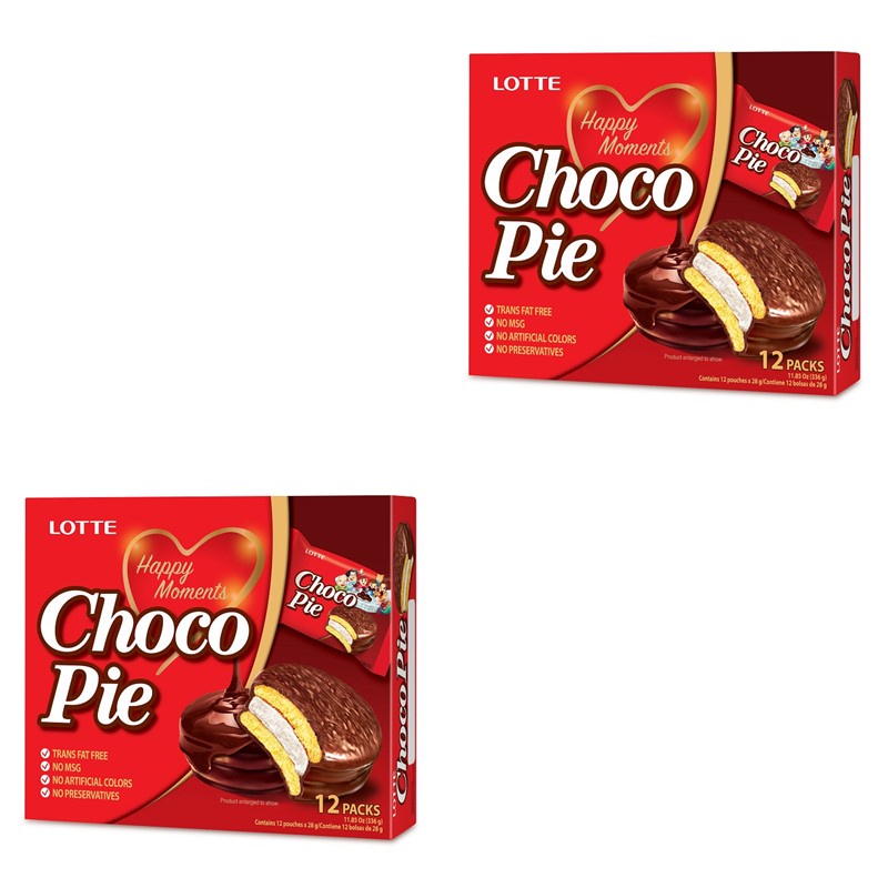 [Bundle of 2] Lotte Choco Pie 12P 336G [Korean] | Shopee Singapore
