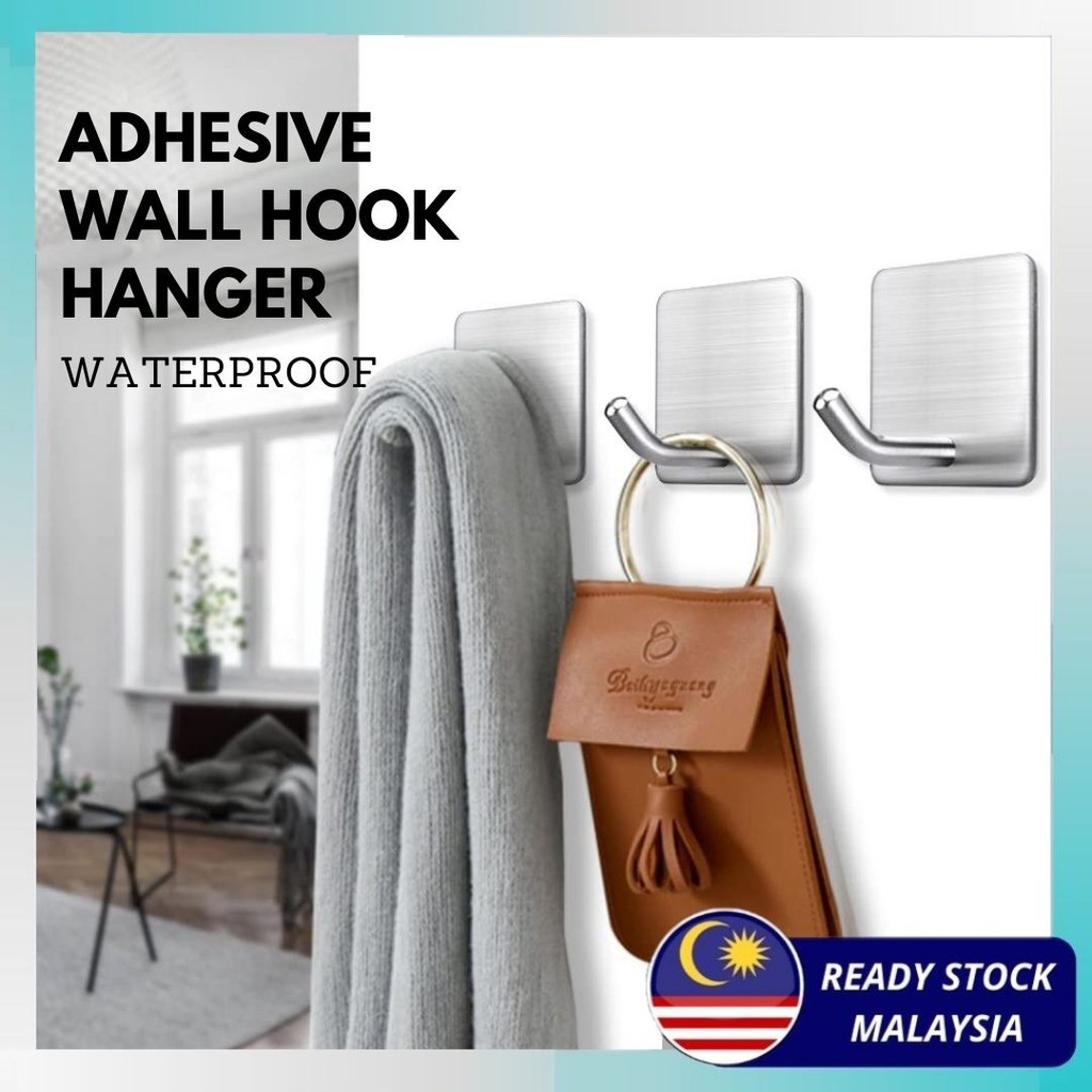 Stainless Steel L Hook Hanger Hanging Space Saving Multi Purpose ...