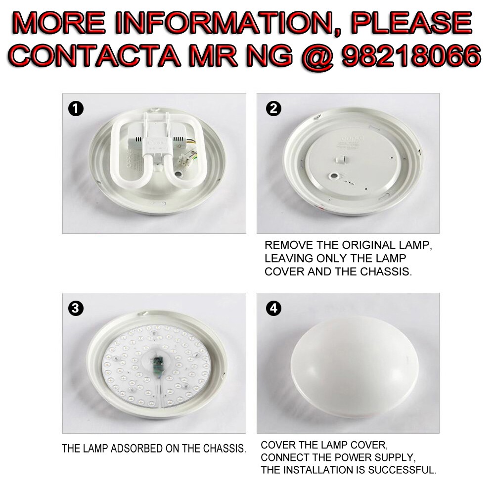 Round LED Ceiling Light Source Module 🇸🇬 LED Lamp 🇸🇬 Replacement Light ...
