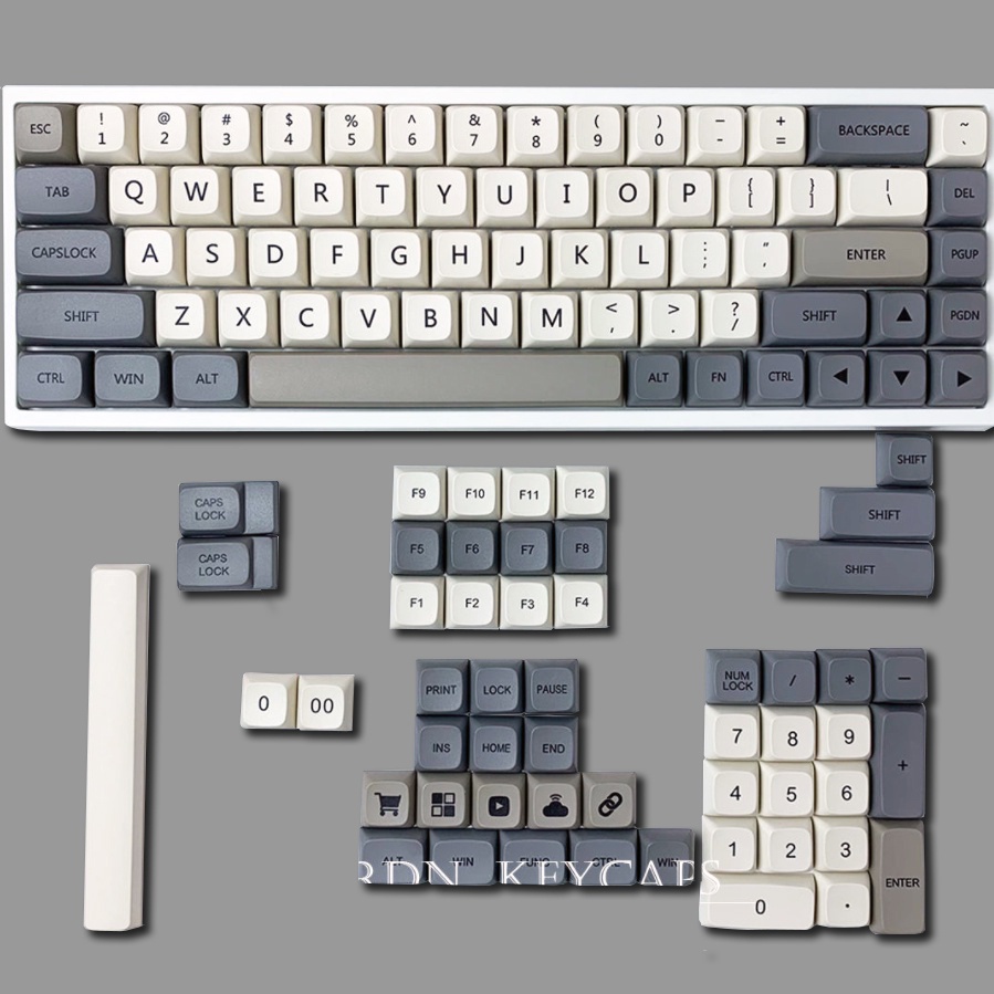 135 Keys Arctic Circle Keycaps Cherry Profiles PBT Dye-Sublimation For ...