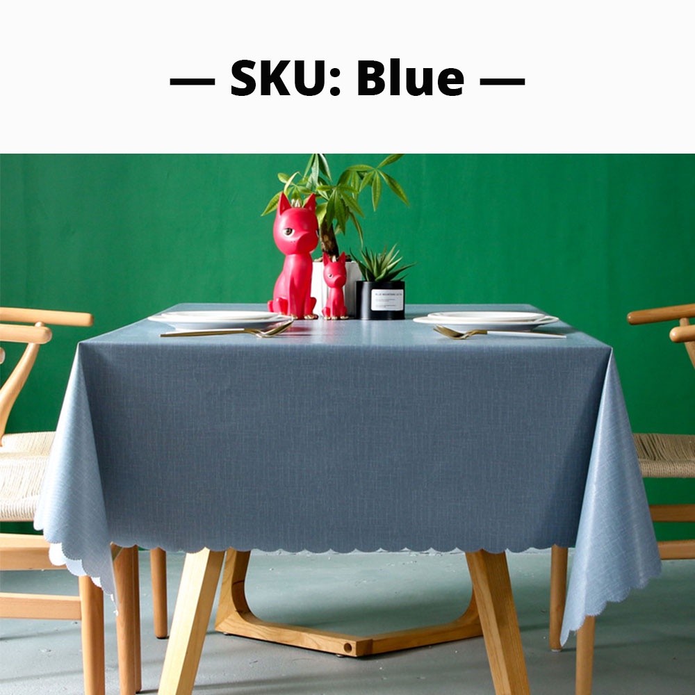 【SG】Waterproof Table Cloth PVC Tablecloth Oil Proof Rectangle Table ...