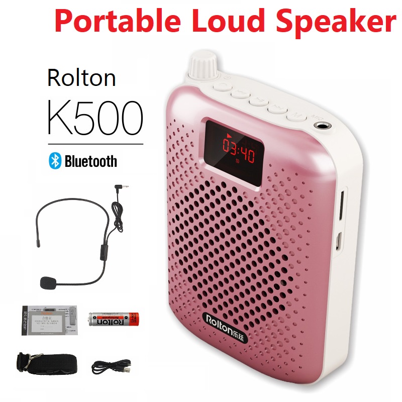 Rolton K500 Bluetooth Portable Microphone Loud Speaker Voice Amplifier ...