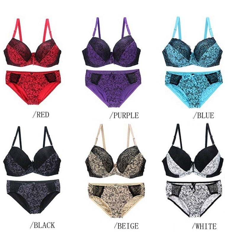 Women Sexy Bra Thong One Set Lace Underwear Matching Bra And Thong Shopee Singapore