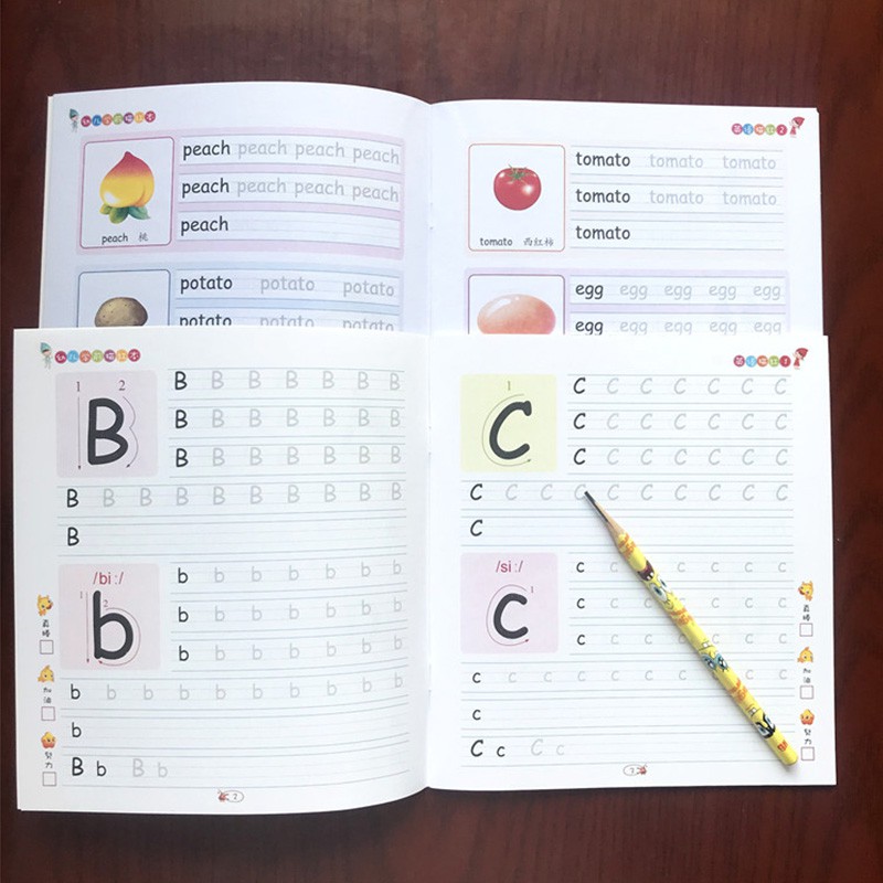 English Tracing Book 26 Letters Uppercase And Lowercase Pencil Writing ...