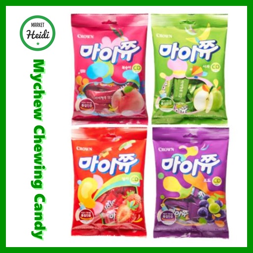 [CROWN☆KOREA] Mychew Chewing Candy 72g 4 Flavors Strawberry Grape Peach ...