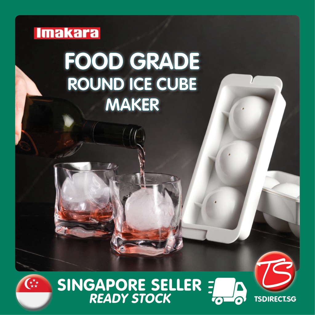 [ SG SELLER ] Imakara Food Grade 3pcs 4pcs Ice Round Circular Ball Cube ...