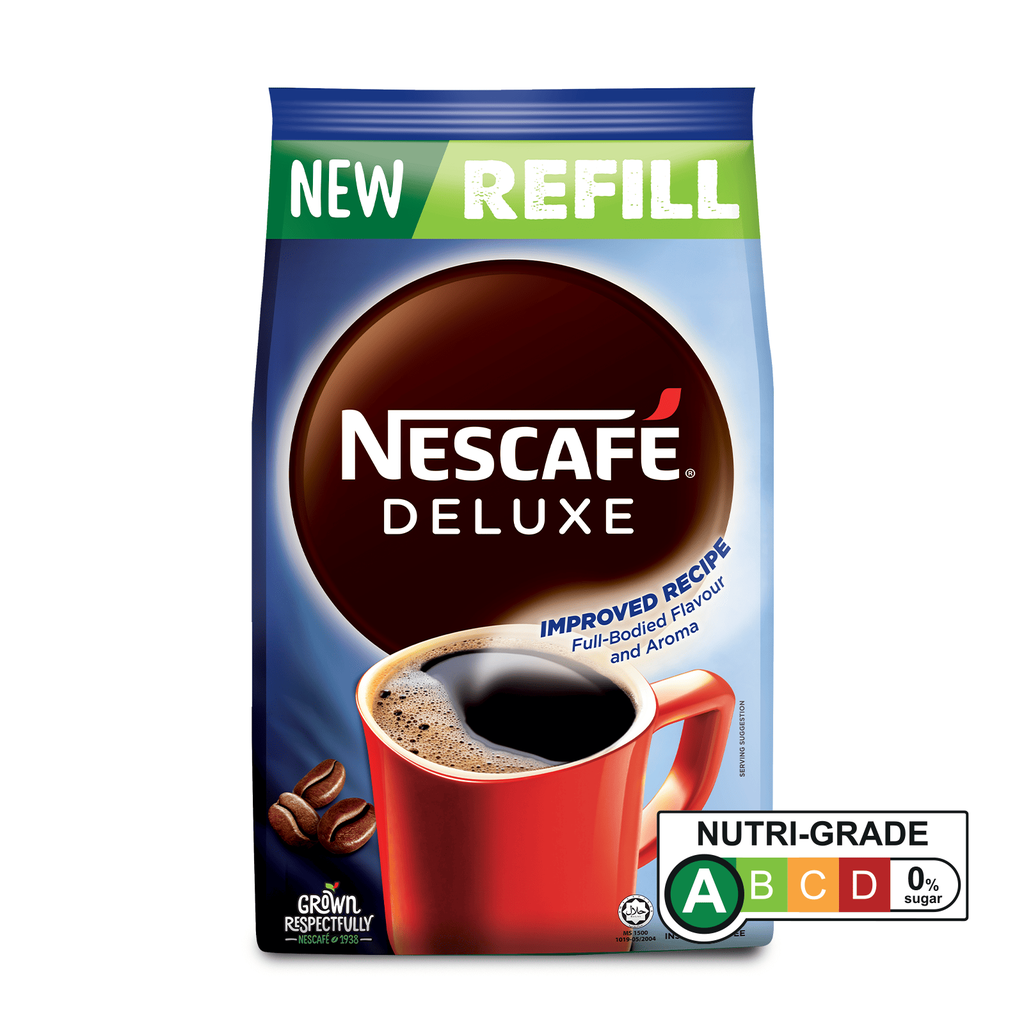 NESCAFE Deluxe Instant Soluble Coffee Pouch (200g) | Shopee Singapore