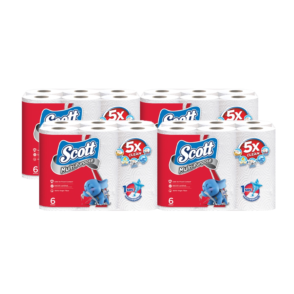 [1 Carton] Scott Kitchen Towels Assorted (4x6rolls) | Shopee Singapore