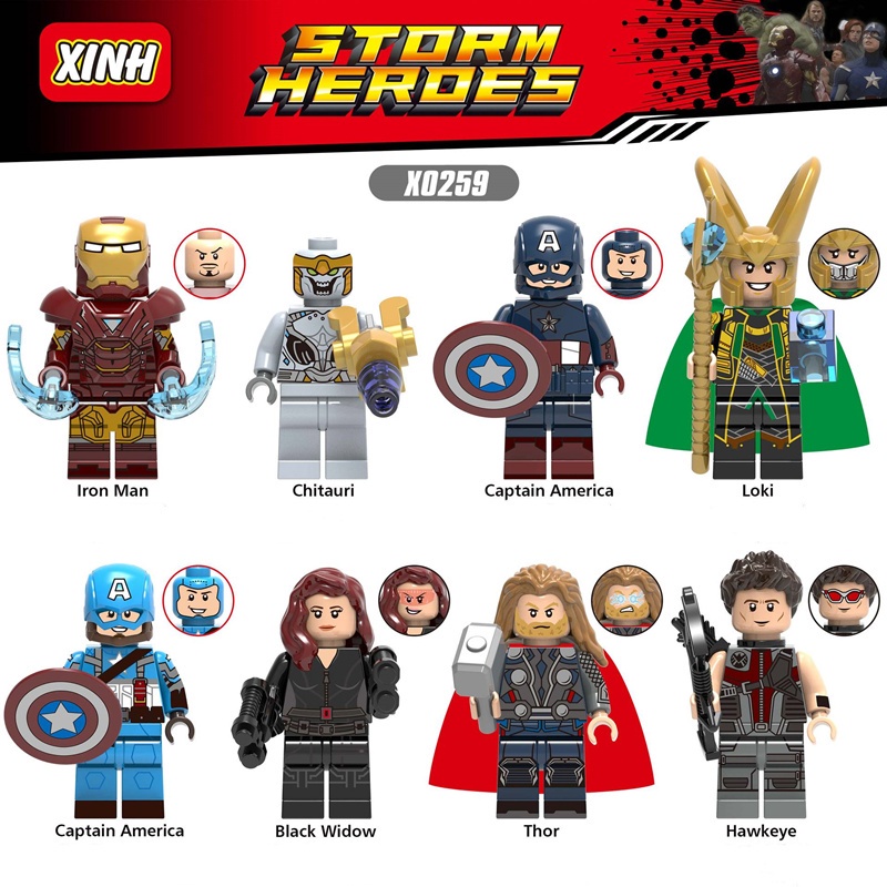 Compatible With LEGOs Marvel Minifigures Super Hero Captain America ...