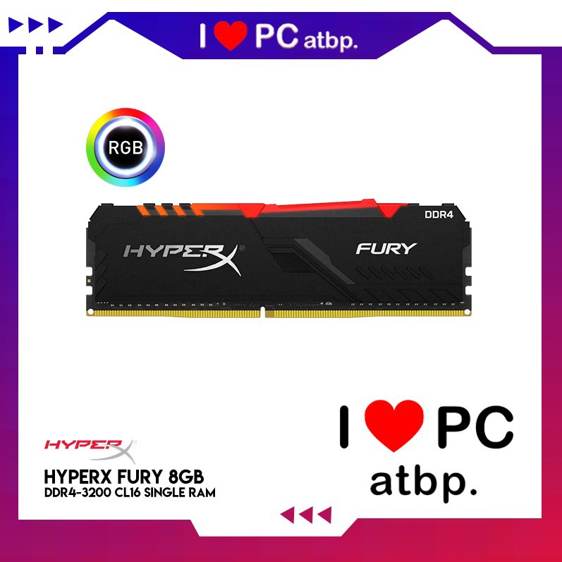 Kingston HyperX Fury RGB DDR4-3200 8GB Single RAM (CL16, HX432C16FB3A/8) | Shopee Singapore