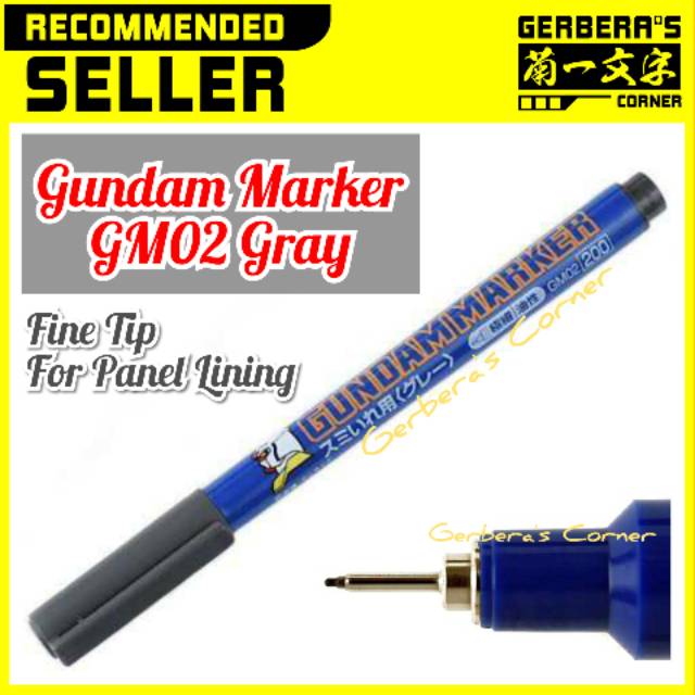 Gundam Marker GM02 Gray for Lining - Marker Liner Super Fine Gray ...
