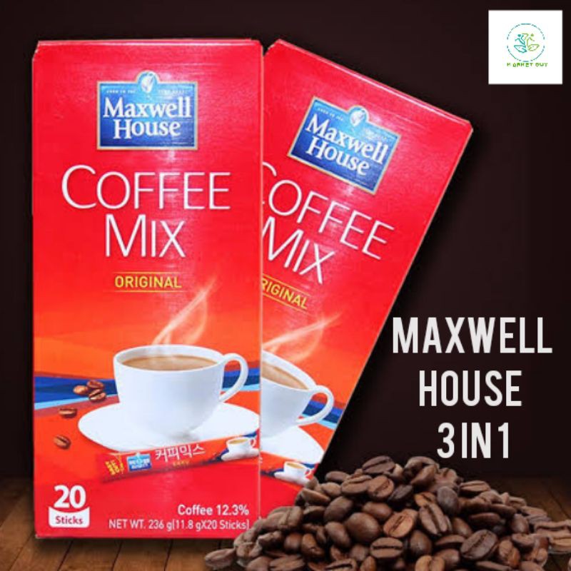 Maxwell House Korea Coffee Mix 3in1 (5's /10's / 20's in Box ) | Shopee ...
