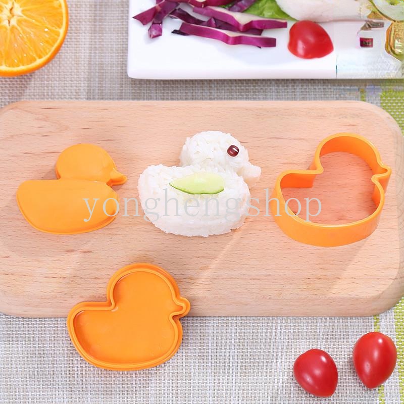 Cartoon Cute Duck Shaped Rice Ball Mold DIY Bread Biscuit Embosser ...