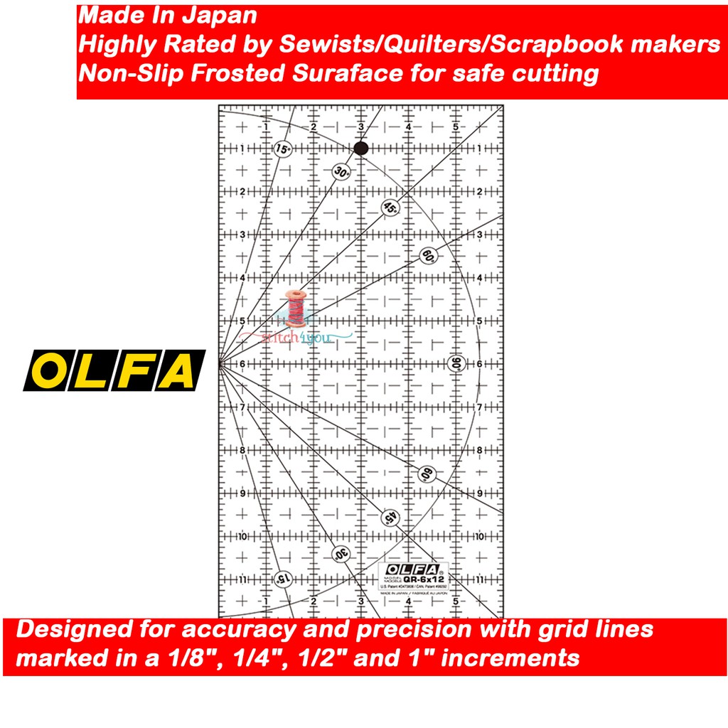 8Types Olfa Frosted Quilting Sewing Rulers (Acrylic ) Series, available ...