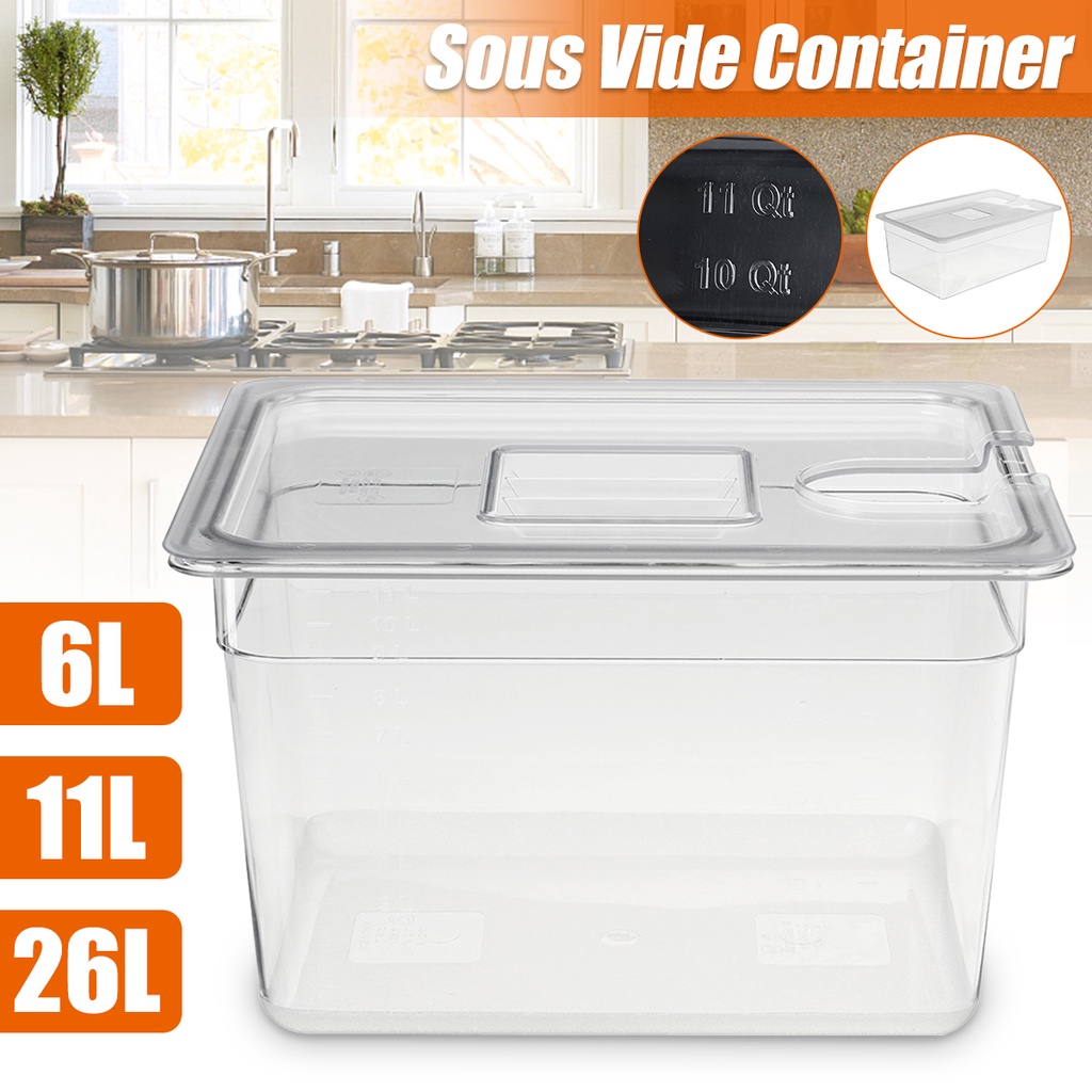 【Ready Stock】11 Liter Sous Vide Container Water Tank Bath With Lid For ...