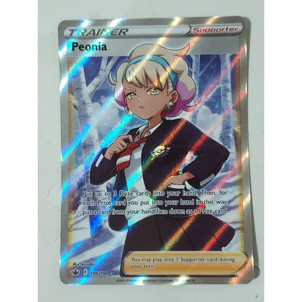 Pokemon peonia full art trainer supporter chilling reign card | Shopee ...
