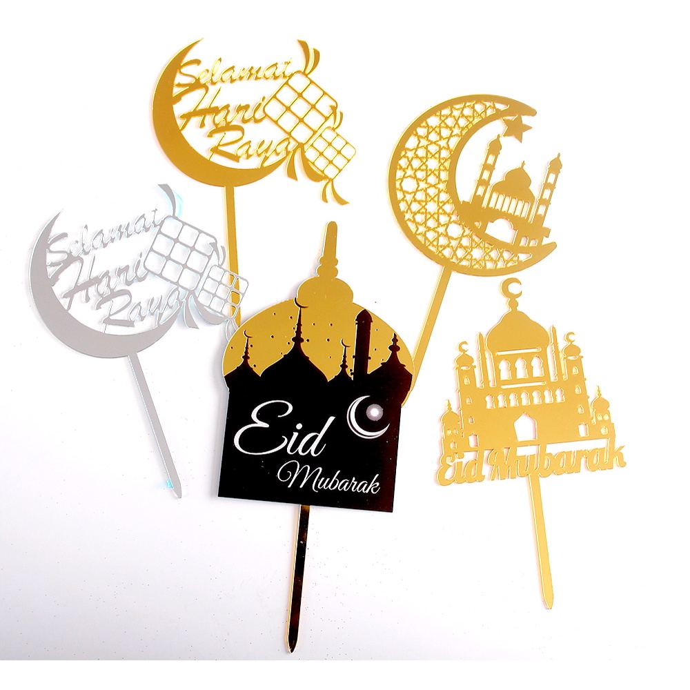 Selamat Hari Raya Eid Murabak cake topper cakes decoration acrylic ...
