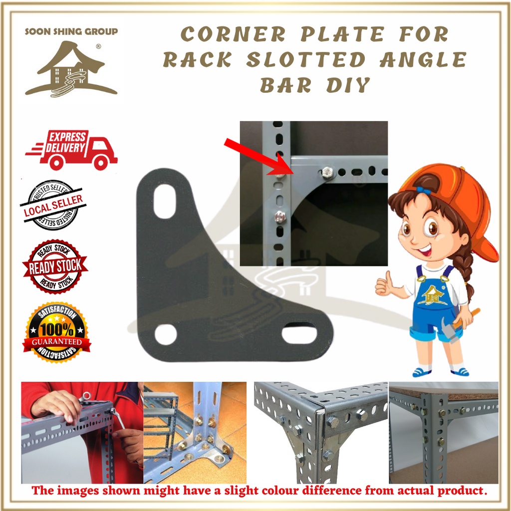 Corner Plate For Rack Slotted Angle Bar DIY / Corner Plate Besi Rak ...