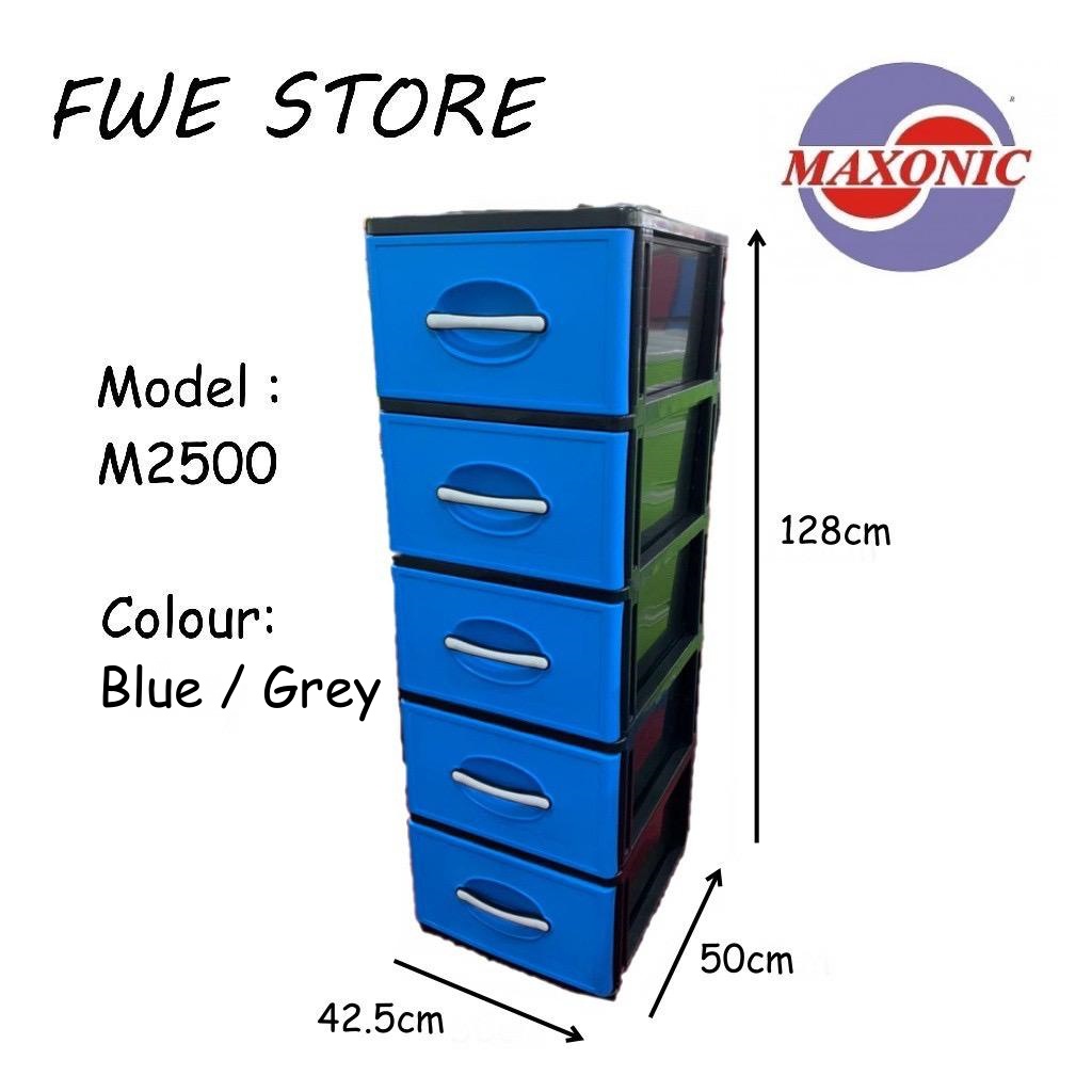 Maxonic 5 Tier Plastic Drawer / Cabinet / Storage Cabinet M2500 ...
