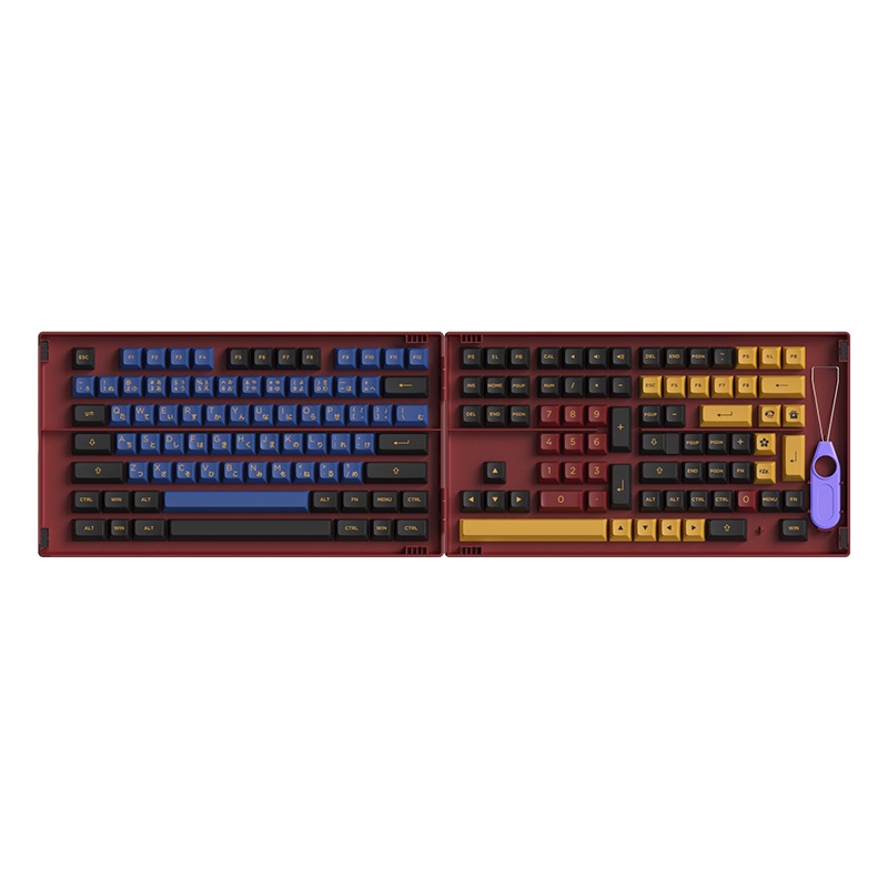 Akko Samurai Red & Blue ASA Profile Keycaps 226 Keys PBT Double shot ...