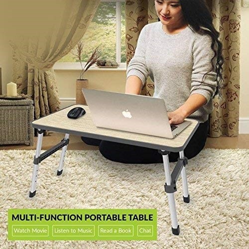 Foldable Bed Table, Compact Light Movable Portable Small Size Laptop ...