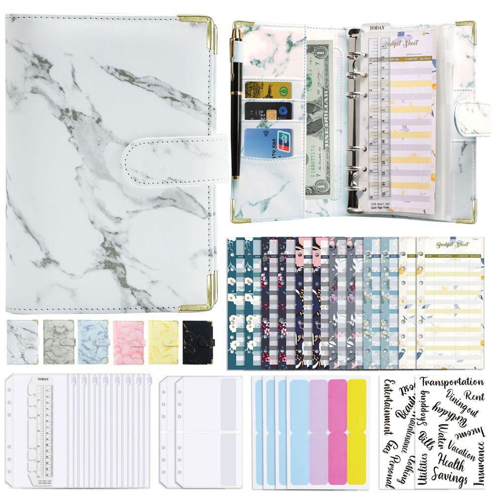 JESTINE Marble Notebook Money Organizer School Supplies Budget Planner ...