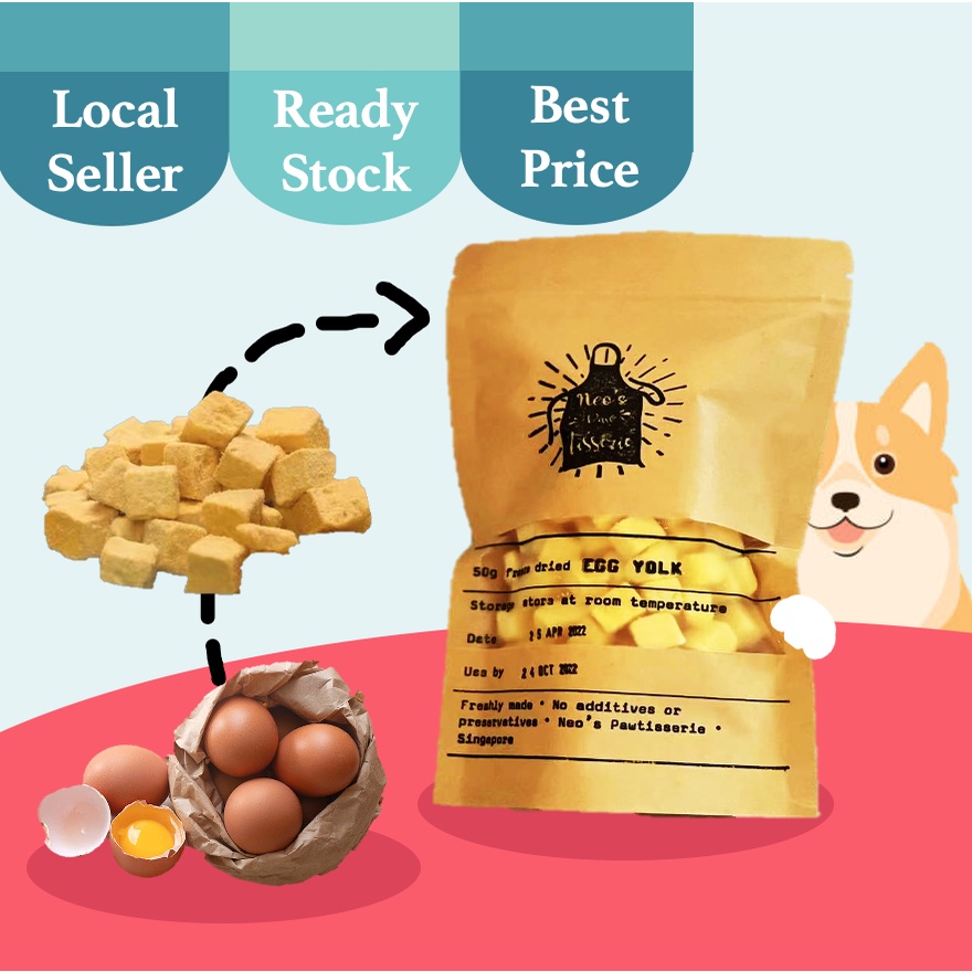 [Local] Freeze Dried Egg Yolk Cubes Dog Treats Cat Treats | Shopee ...