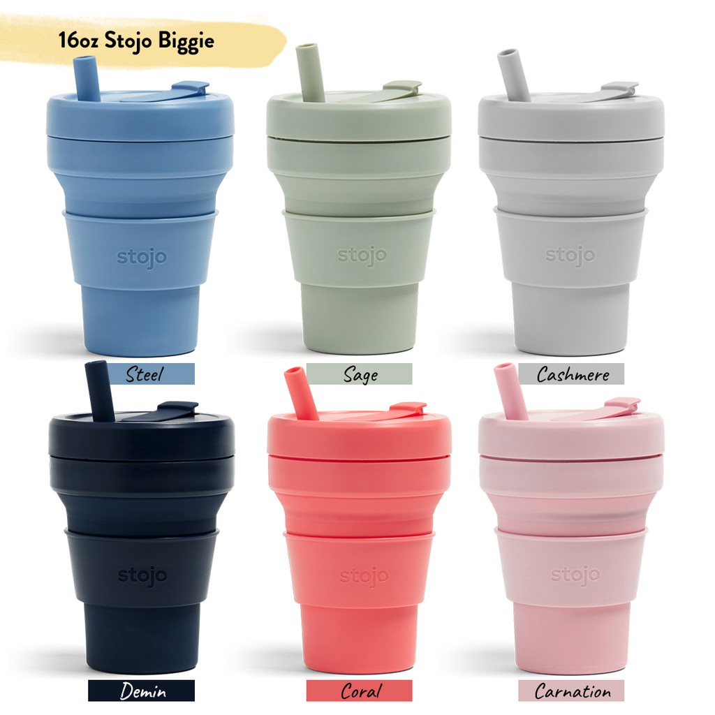 16oz Stojo Biggie Collapsible Cup | Shopee Singapore